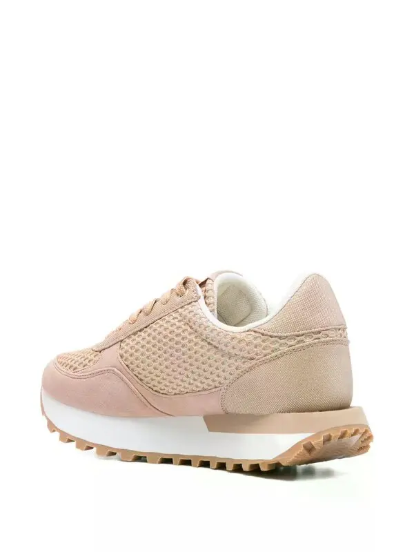 Liu Jo Mesh-panel Leather Sneakers - Neutrals