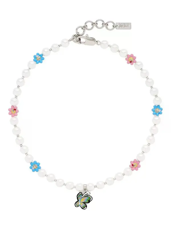 Marc Jacobs X Hattie Stewart The Garden Pearl Station Necklace - Silver