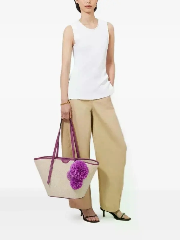 Mulberry Pom-pom Tote Bag