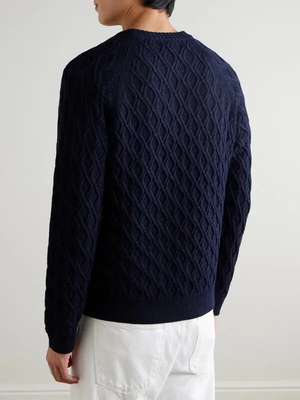 Mr P. Merino Wool Cable-knit Sweater