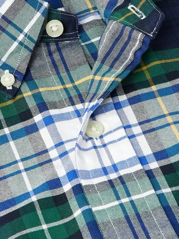 Polo Ralph Lauren Button-down Collar Logo-embroidered Checked Cotton Oxford Shirt