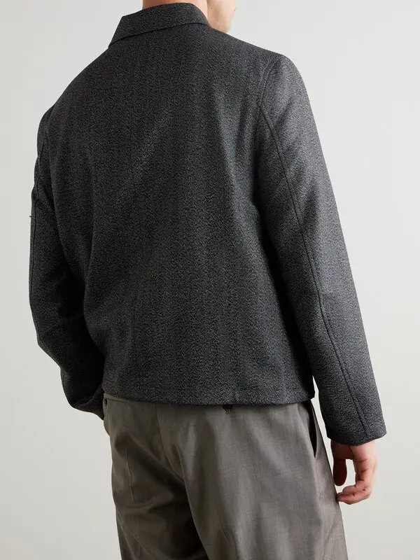 Mr P. Wool-herringbone Blouson Jacket