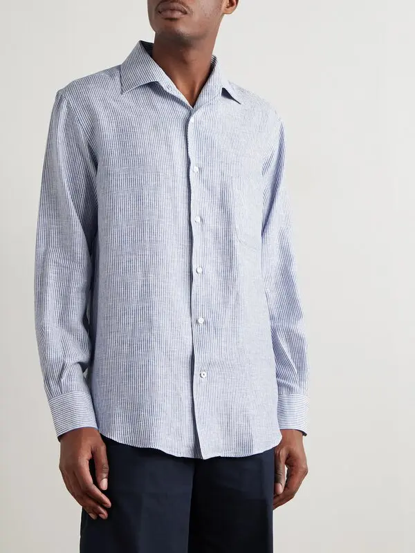 Loro Piana André Striped Linen Shirt