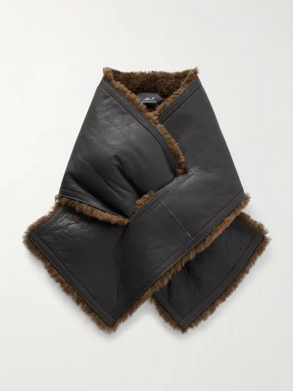 Mr P. Shearling Scarf - Black