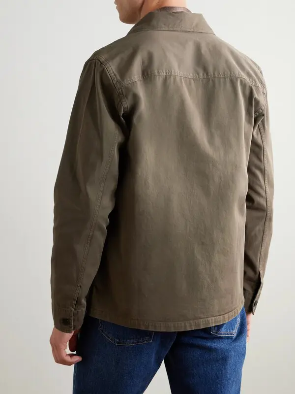 Mr P. Oversized Organic Cotton-twill Overshirt - Brown