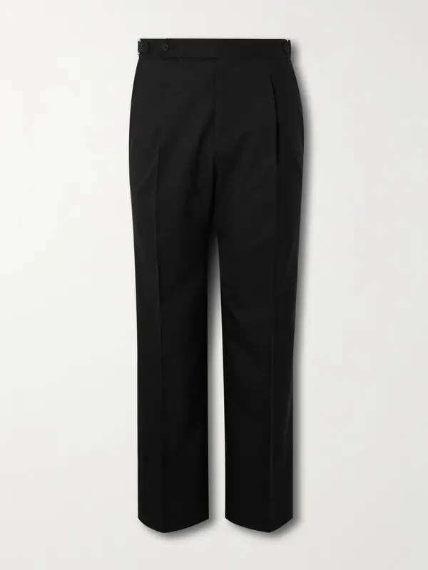STOFFA Straight-leg Pleated Wool Trousers