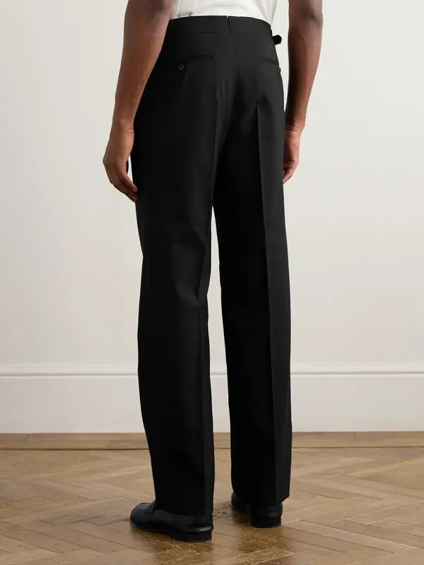 STOFFA Straight-leg Pleated Wool Trousers