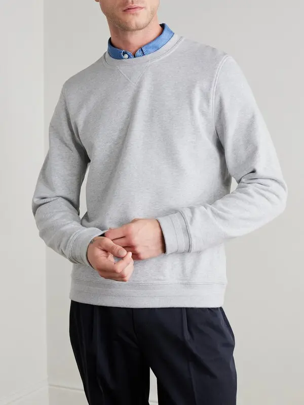 Mr P. Cotton-jersey Sweatshirt - Gray
