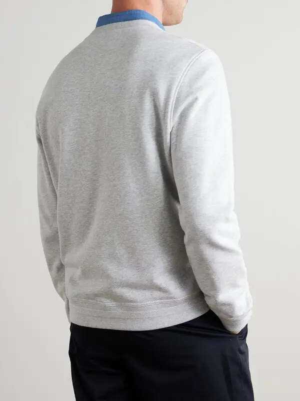 Mr P. Cotton-jersey Sweatshirt - Gray