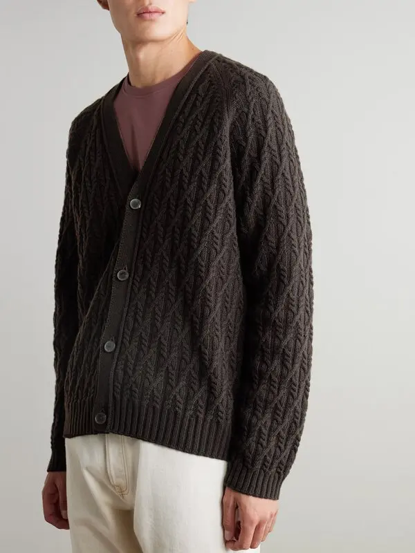 Mr P. Cable-knit Wool Cardigan