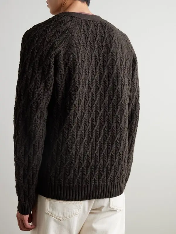 Mr P. Cable-knit Wool Cardigan