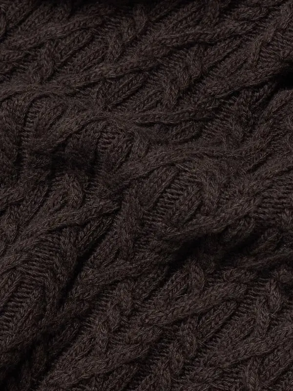 Mr P. Cable-knit Wool Scarf