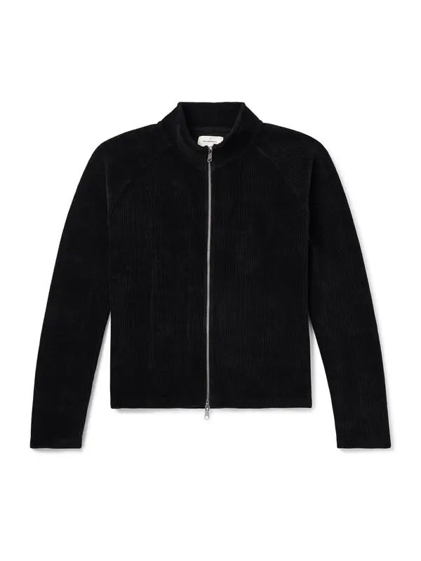Mfpen Leisure Cotton Zip-Up Sweater - Black | Editorialist
