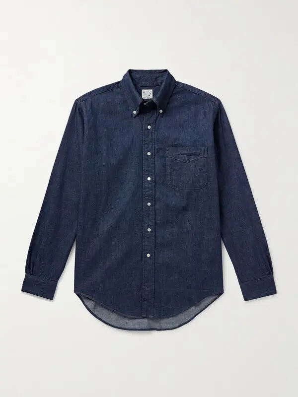 ORSLOW Button-down Collar Denim Shirt