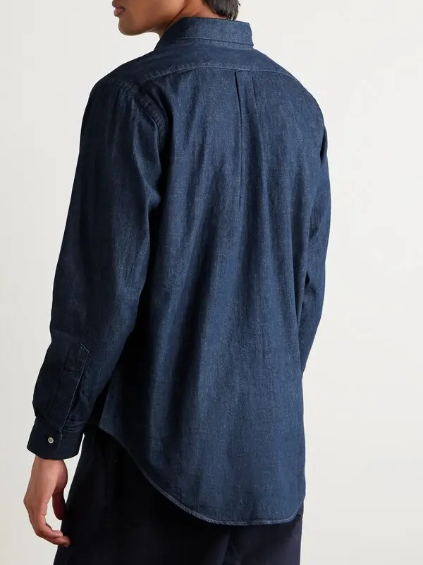 ORSLOW Button-down Collar Denim Shirt