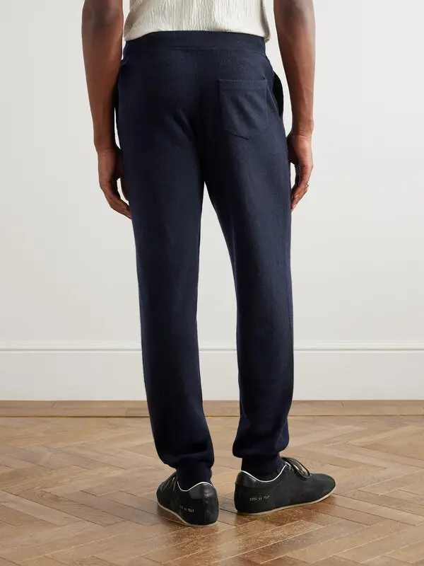 ALLUDE Tapered Wool And Cashmere-blend Sweatpants