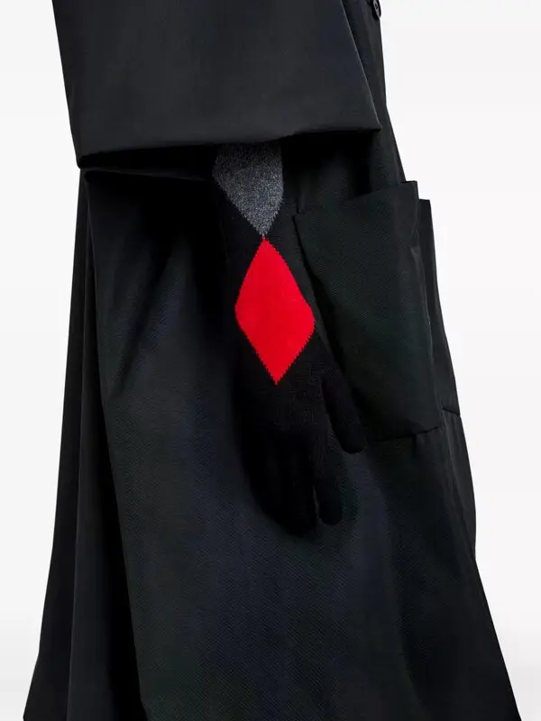Proenza Schouler Diamond-pattern Cashmere Gloves