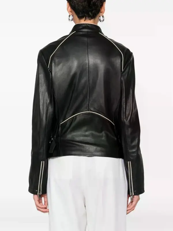 Emporio Armani Leather Zip-front Jacket