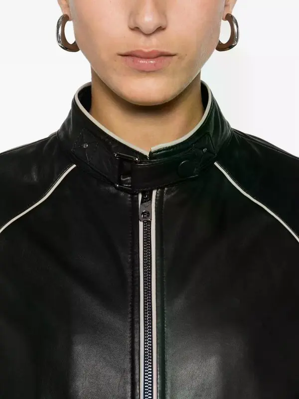 Emporio Armani Leather Zip-front Jacket