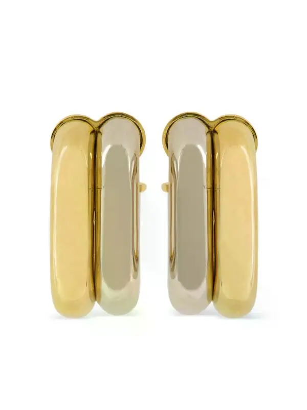 Rabanne Two-tone Hoop Earrings - Silver