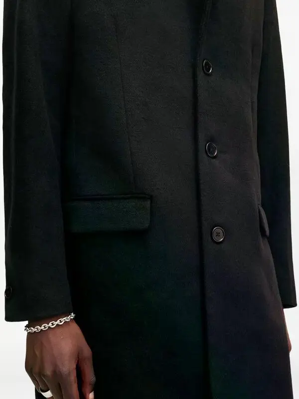 ALLSAINTS Hal Button-fastening Coat - Black