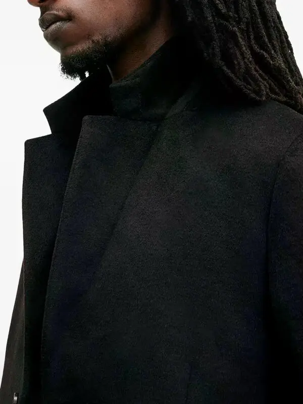 ALLSAINTS Hal Button-fastening Coat - Black