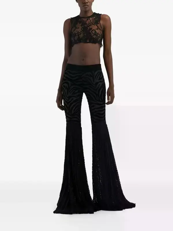 Roberto Cavalli Lace Cropped Top