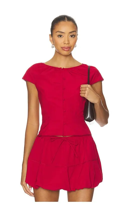 Amanda Uprichard Pinto Top - Red