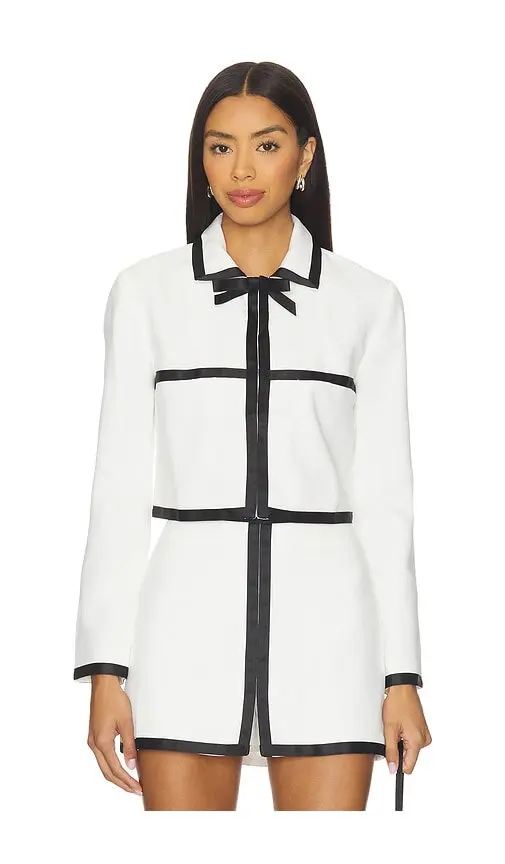 Amanda Uprichard Trey Jacket With Bow Detail