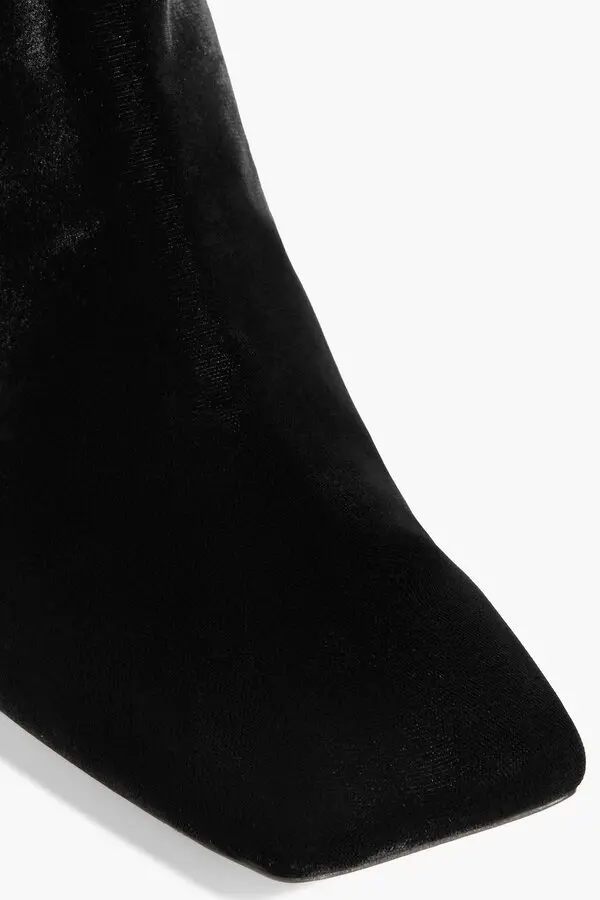 GIANVITO ROSSI Wondy Embellished Velvet Ankle Boots