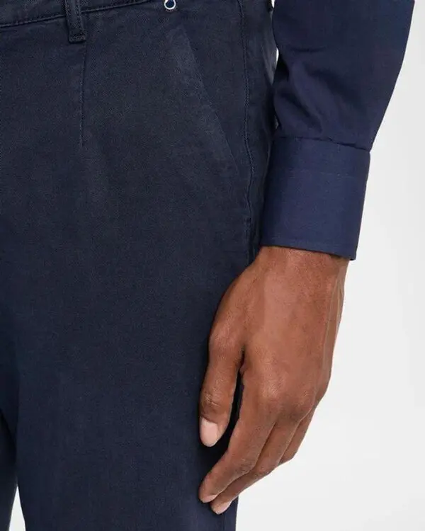 Kiton Straight Fit Flat-front Pants - Blue