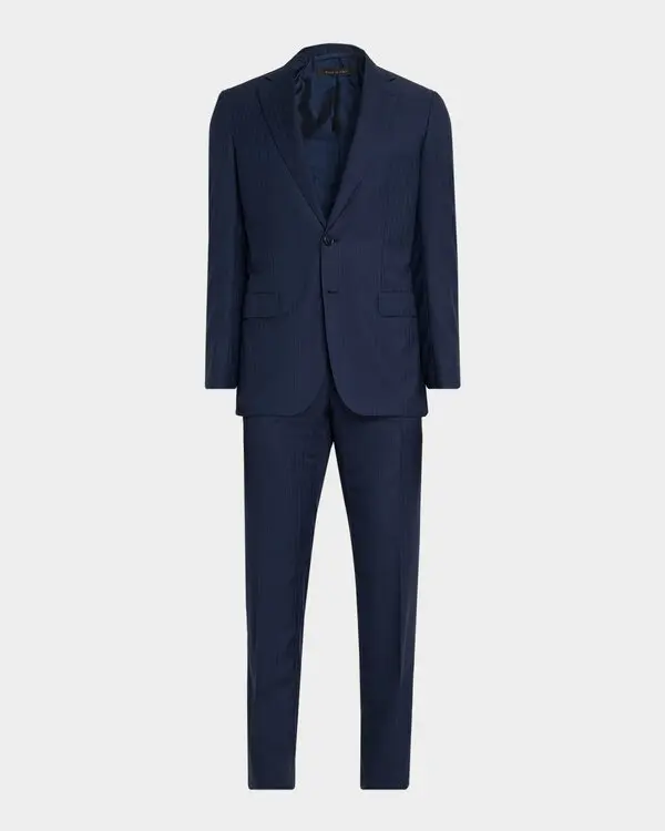 Brioni Tonal Striped Wool Two-piece Suit - Blue