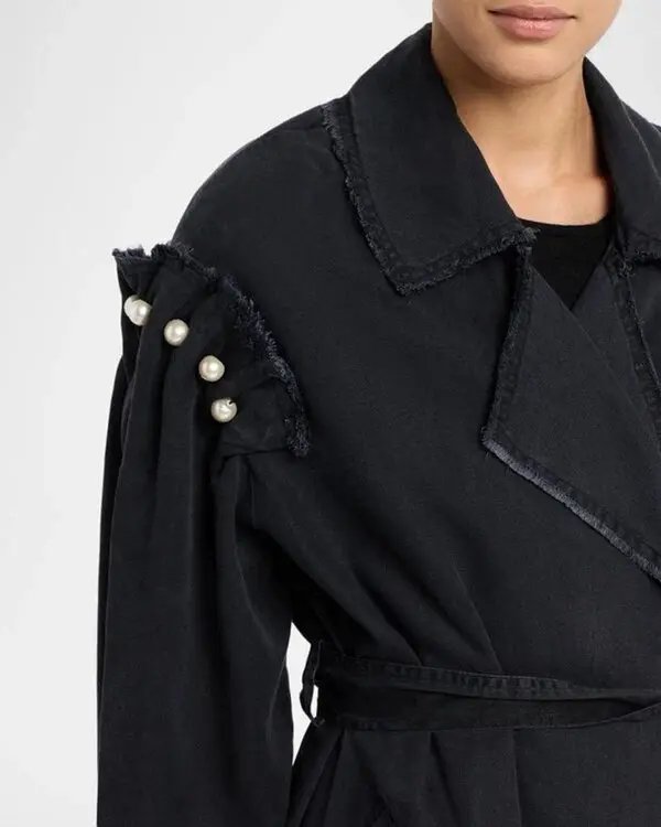 AKYN STUDIO Rocia Denim Trench Coat