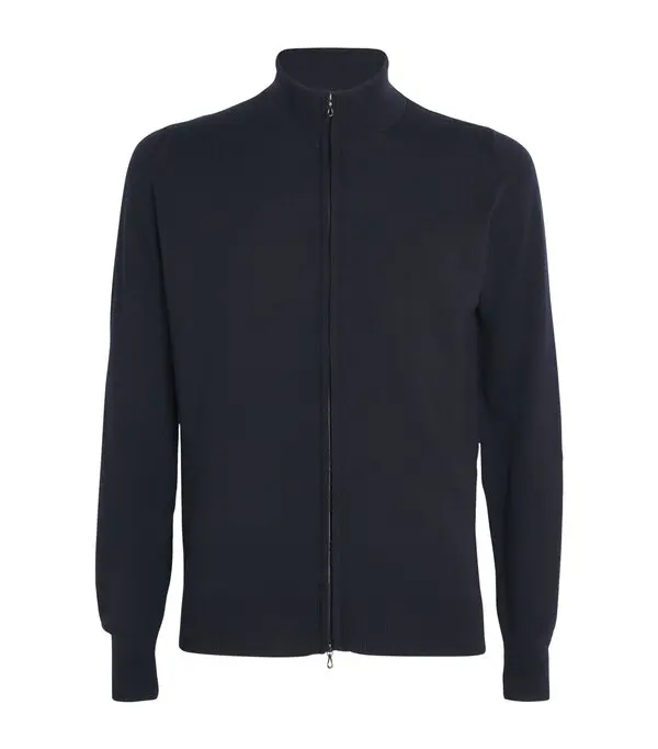 John Smedley Extra Fine Merino Wool Claygate Zip-up Sweater