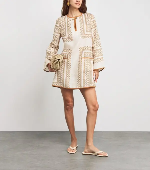 Zimmermann Linen Tunic Mini Dress
