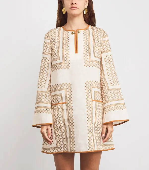 Zimmermann Linen Tunic Mini Dress