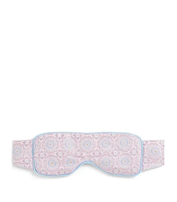 DANIEL HANSON Silk Daisy Medallion Jacquard Eye Mask - Pink