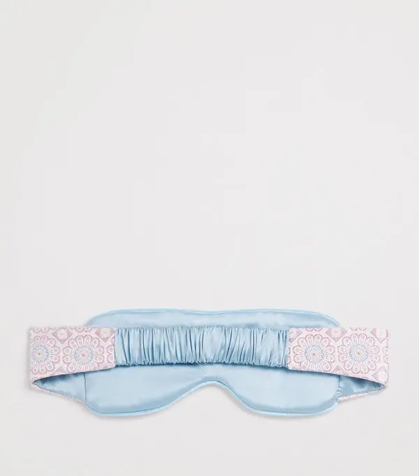 DANIEL HANSON Silk Daisy Medallion Jacquard Eye Mask