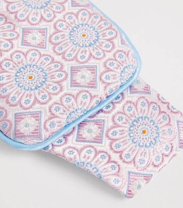 DANIEL HANSON Silk Daisy Medallion Jacquard Eye Mask