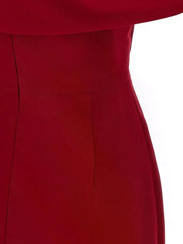 Carolina Herrera Draped One-shoulder Midi Dress - Red