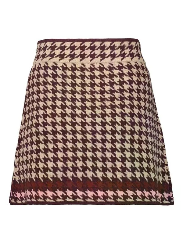 Cara Cara Lynne Houndstooth Pocket Skirt - Neutrals
