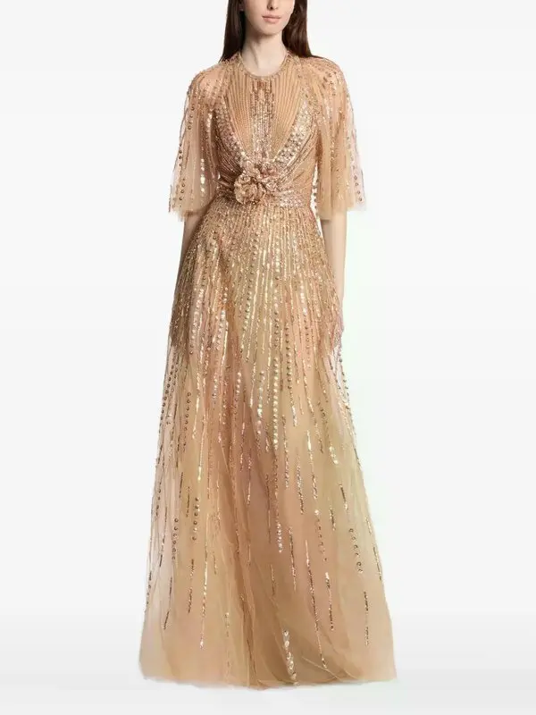 Elie Saab Beaded Embroidered Cape