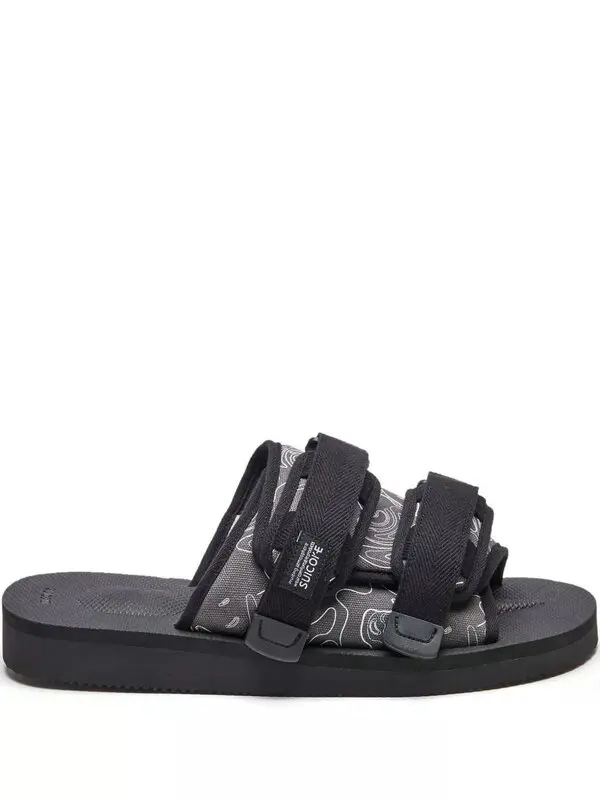 Suicoke Triple-strap Patterned Sandals