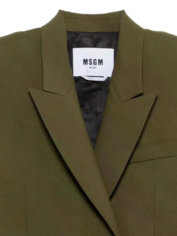 MSGM Double-breasted Flap-pocket Blazer
