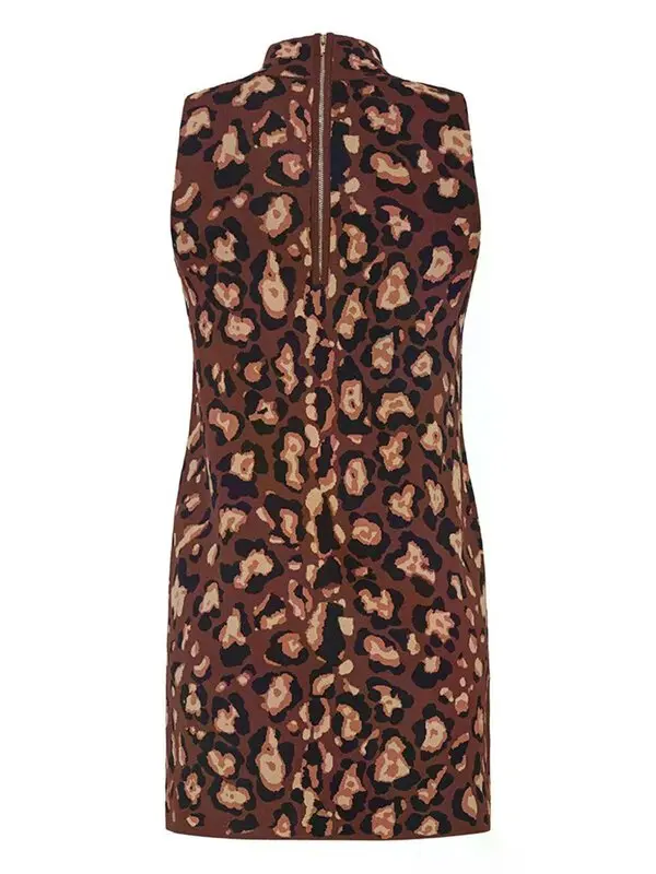 Cara Cara Myrtle Leopard-print Dress - Brown