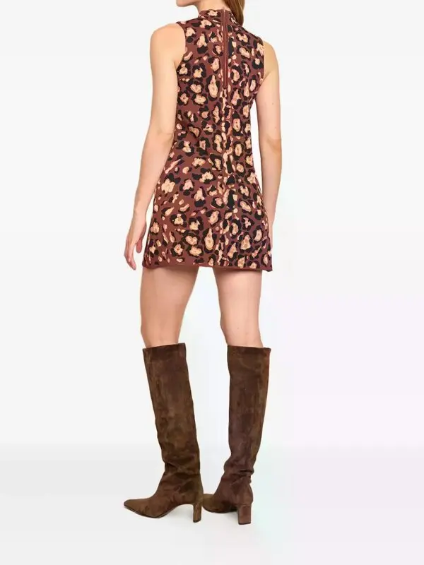Cara Cara Myrtle Leopard-print Dress - Brown