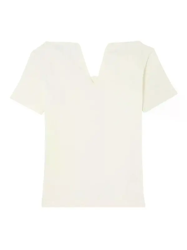 Sunnei Ribbed V-neck T-shirt
