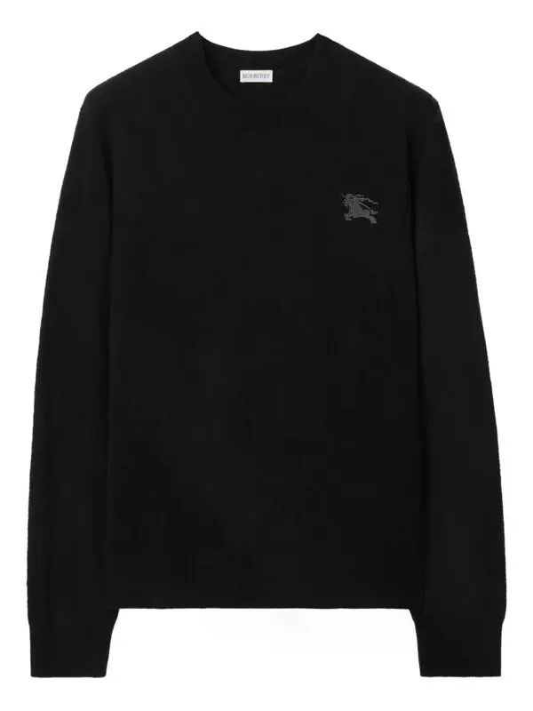 Burberry Logo Wool Sweater - Black