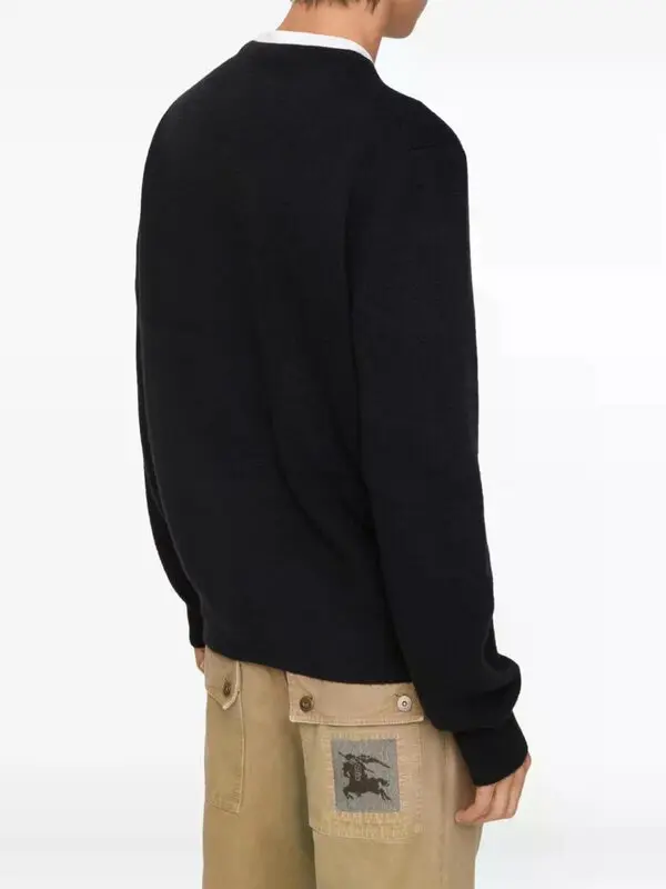 Burberry Logo Wool Sweater - Black
