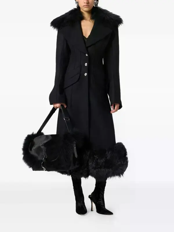 Blumarine Faux-fur-trimmed Coat